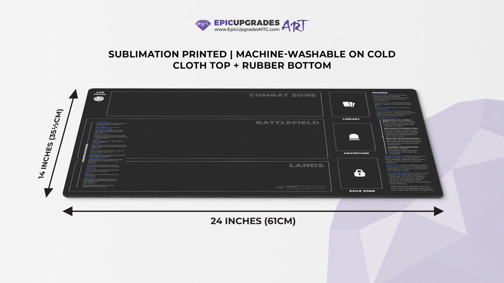 Newcomer Playmat with Zones - 24"x14" Magic the Gathering Rookie Playe ...