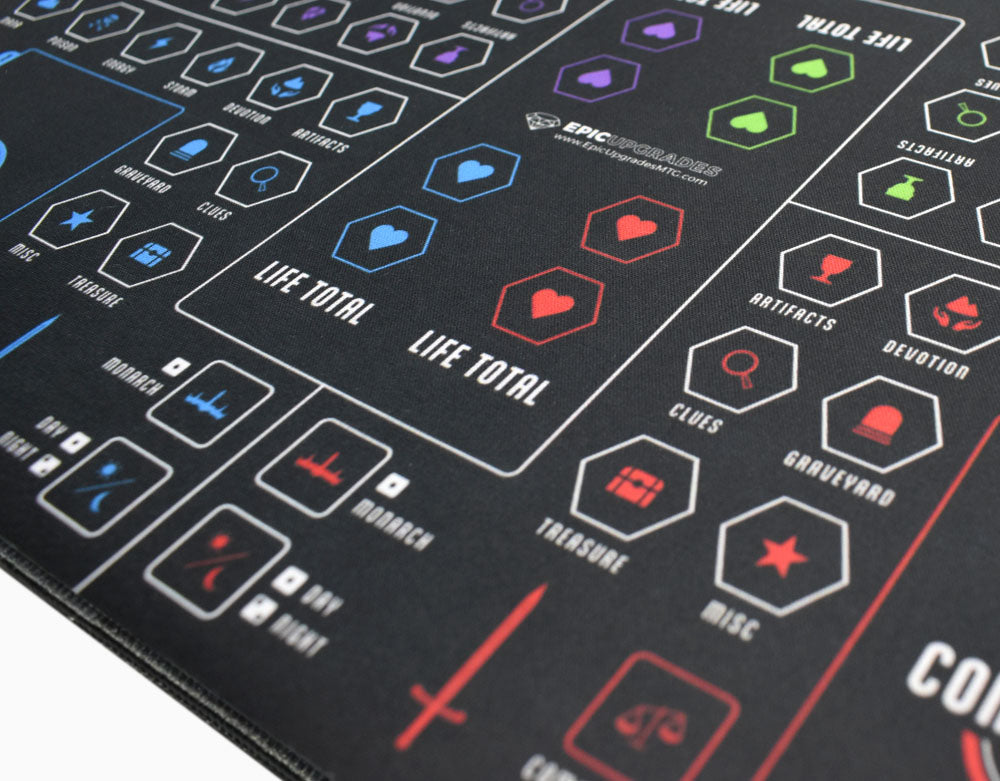 Ultimate Commander Zone Mat | 17"x11" EDH Life + Resource Tracker ...